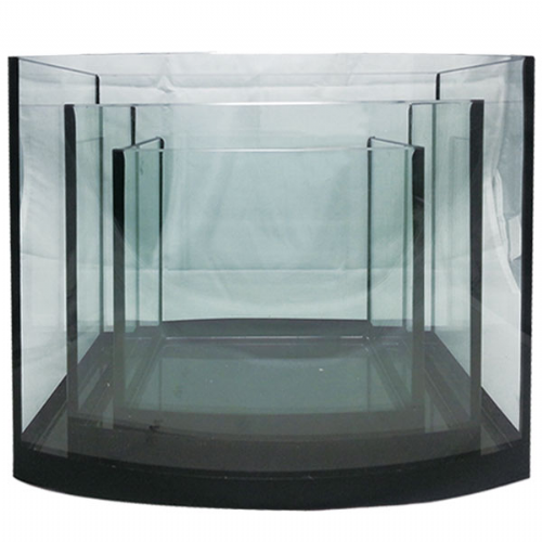 Circular Arc Glass Tank with Black Rubber Strips 3in1-1ft | San Yu Aquarium